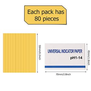 pH Test Strips, 4 Packs of 320 pH. 1-14 Test Paper, Litmus Paper pH Test Strips, pH Balance Test Strips for Women for Water Saliva Urine Soil Testing