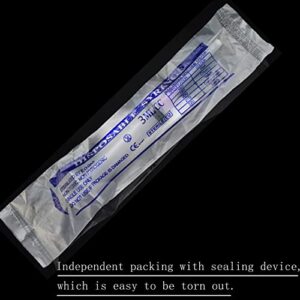 50 Pack - 3ml 25Ga Plastic Dispensing Syringe Tool, Industrial and Scientific Lab Consumables for Refilling, Measuring Liquids, Experiments Research