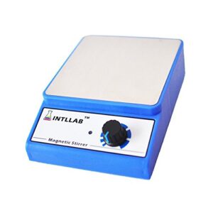 INTLLAB Magnetic Stirrer Stainless Steel Magnetic Mixer with stir bar (No Heating) Max Stirring Capacity: 3000ml