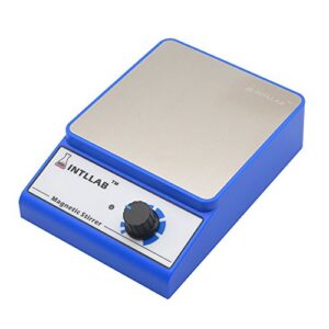 INTLLAB Magnetic Stirrer Stainless Steel Magnetic Mixer with stir bar (No Heating) Max Stirring Capacity: 3000ml