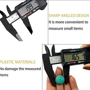 Digital Calipers,Electronic Digital Calipers,YKLSXKC LCD Screen displays 0-6"Caliper Measuring Tool,inch and Millimeter Conversion, Suitable for Jewelry Measurement and 3D Printing