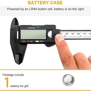 Digital Calipers,Electronic Digital Calipers,YKLSXKC LCD Screen displays 0-6"Caliper Measuring Tool,inch and Millimeter Conversion, Suitable for Jewelry Measurement and 3D Printing