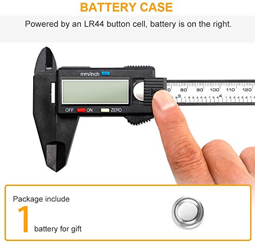 Digital Calipers,Electronic Digital Calipers,YKLSXKC LCD Screen displays 0-6"Caliper Measuring Tool,inch and Millimeter Conversion, Suitable for Jewelry Measurement and 3D Printing