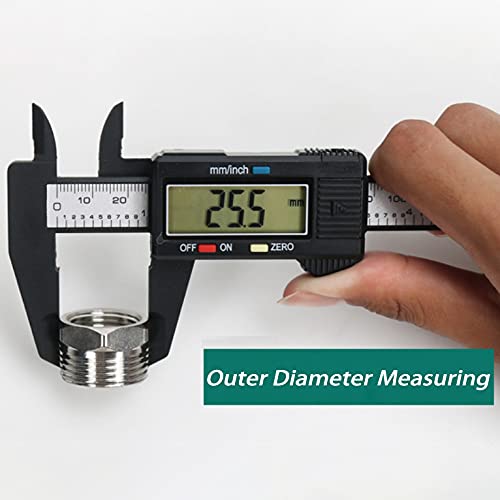 Digital Calipers,Electronic Digital Calipers,YKLSXKC LCD Screen displays 0-6"Caliper Measuring Tool,inch and Millimeter Conversion, Suitable for Jewelry Measurement and 3D Printing