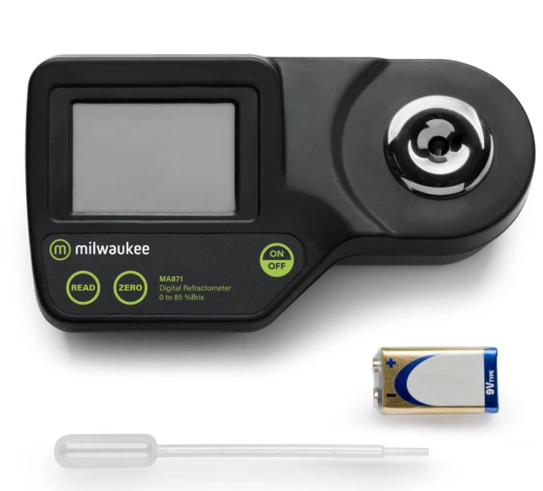 MILWAUKEE'S Instruments MA871 Digital Brix Refractometer, Range 0-85%