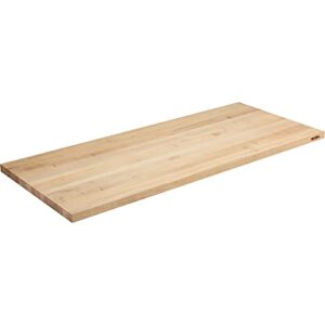 1-3/4″ butcher block maple top, 120″w x 30″d, square edge