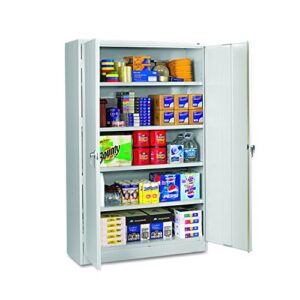 tennsco j1878sulgy assembled jumbo steel storage cabinet, 48w x 18d x 78h, light gray