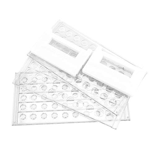 Karter Scientific 208U2 Plastic Test Tube Rack for 15/18 mm Tubes, Holds 50, Detachable (Single)