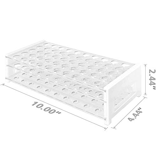 Karter Scientific 208U2 Plastic Test Tube Rack for 15/18 mm Tubes, Holds 50, Detachable (Single)