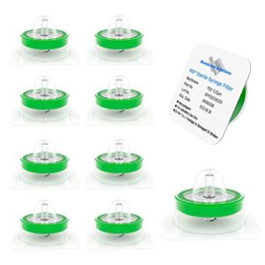 10 pack syringe filter sterile pes hydrophilic filtration 0.22um pore size, 33mm membrane diameter sterile pes membrane individually packed by membrane solutions