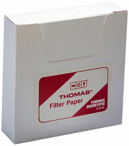 Thomas 6100-1100 Qualitative Filter Paper, 1.5 Micron, Grade, 11cm Diameter x 0.15mm Thick (Pack of 100)