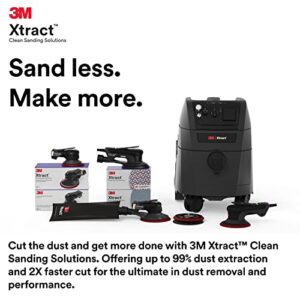 3M Xtract Electric Random Orbital Sander, Ergonomic and Lightweight ROS, 88762, 5 in, Central Vacuum, 3/32 in Orbit, 110V, 350W Motor, Metal Fabrication, Woodworking