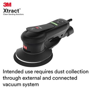 3M Xtract Electric Random Orbital Sander, Ergonomic and Lightweight ROS, 88762, 5 in, Central Vacuum, 3/32 in Orbit, 110V, 350W Motor, Metal Fabrication, Woodworking