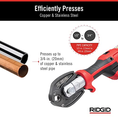 RIDGID 72553, RP 115 Mini Press Tool Kit with 1/2" - 3/4" ProPress Jaws and Carrying Case