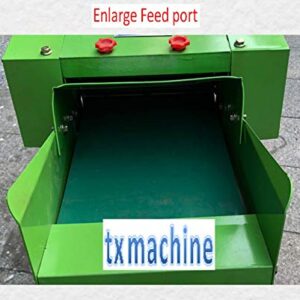 txmachine Hay Cutter Dry-Wet Hay Straw Cutter Forage Crop Crusher 2.2KW Cattle Sheep Feed Processing Machine for Corn Straw,Yellow Bamboo Straw with Motor 4 Blades (red, 220V/50HZ)