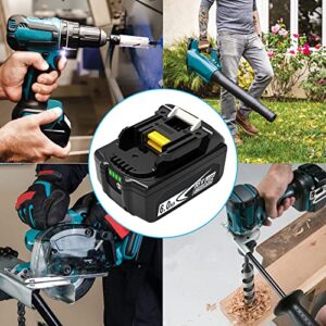 Rocivic Replace for Makita 18V Lithium-Ion 6.0Ah Battery 2 Packs, Compatible with Makita BL1820B BL1830B BL1840B BL1850B BL1860B Cordless Power Tools, with LED Indicator