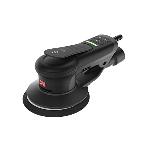 3M Xtract Electric Random Orbital Sander, Ergonomic and Lightweight ROS, 88758, 5 in, Central Vacuum, 3/16 in Orbit, 110V, 350W Motor, Metal Fabrication, Woodworking