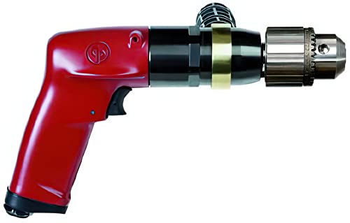 Chicago Pneumatic CP1117P05 - Air Power Drill, Hand Drill, Power Tools & Home Improvement, 1/2 Inch (13 mm), Keyed Chuck, Pistol Handle, 1.01 HP / 750 W, Stall Torque 22.1 ft. lbf / 30 Nm - 500 RPM