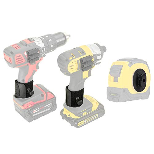 Spider Tool Holster - Expansion Set - Elastic Tool Grip + 2 Adhesive Tool Tabs for Carrying a Power Drill, Driver, Multi Tool, Tape Measure, Hammer, Pneumatic and More from a Spider Tool Holster!