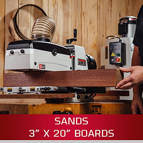 JET JWDS-1020, 10-Inch Benchtop Drum Sander, 1HP, 1Ph 115V (723510)