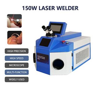 150W Jewelry Spot Welder 40 Joules Laser Jewelry Welder LJW-150W Countertop Gold Silver Laser Welding Machine 220V 1 Phase Desktop Jewelry Repair Tool for Platinum Bracelets 24K Gold