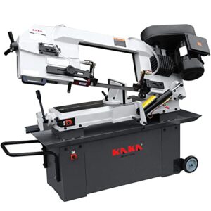 KAKA Industrial BS-912B horizontal bandsaw 9"x12"Horizontal Metal Cutting Band Saw 4 Steps Blade Speed Metal Band Saw, Space Saver Movable Metal Cutting Band Saw 115V&230V Dual Voltage Prewired 1PH