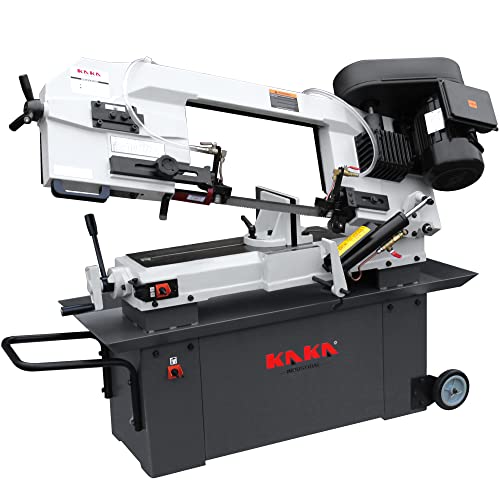 KAKA Industrial BS-912B horizontal bandsaw 9"x12"Horizontal Metal Cutting Band Saw 4 Steps Blade Speed Metal Band Saw, Space Saver Movable Metal Cutting Band Saw 115V&230V Dual Voltage Prewired 1PH