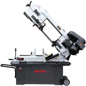 KAKA Industrial BS-912B horizontal bandsaw 9"x12"Horizontal Metal Cutting Band Saw 4 Steps Blade Speed Metal Band Saw, Space Saver Movable Metal Cutting Band Saw 115V&230V Dual Voltage Prewired 1PH