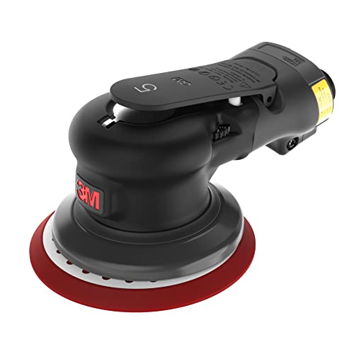 3M Pneumatic Random Orbital Sander - Xtract ROS, 88950, 6 in, Non-Vacuum, 3/16 in Orbit, Lightweight and Comfortable, 12000 RPM, 209W Motor, 3 Speed Settings with Thumb Control