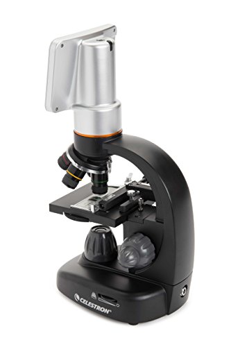 Celestron – TetraView LCD Digital Microscope – Biological Microscope with a Built-In 5MP Digital Camera – Adjustable Mechanical Stage –Carrying Case and 2GB Micro SD Card