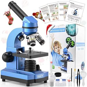 Microscope for Kids Beginners Children Student, 40X- 1000X Compound Microscopes with 52 pcs Educational Kits