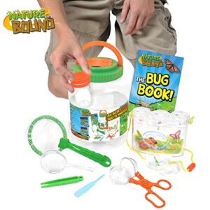 Nature Bound Bug Catcher with Habitat Bucket and 7 Piece Nature Exploration Set - Includes Critter Box, Activity Booklet, Net, Magnifier, Tweezers, Jar, Petri Dish, and More