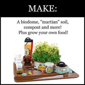 WILD ENVIRONMENTAL SCIENCE Mars Landing Survival Kit - Kids Plant Growing Terrarium Kit – Ages 8+ - Grow Food & Build an Earth-Like Environment on Mars - Seeds Included