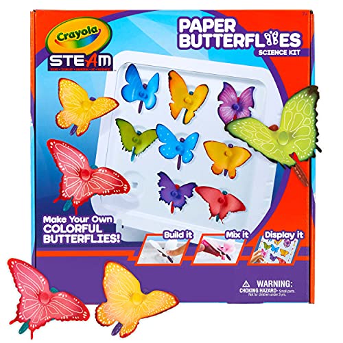 Crayola Paper Butterfly Science Kit, STEAM Toy, Gift for Kids, Ages 7, 8, 9, 10