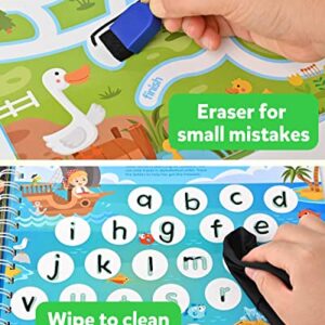 Coogam Pencil Control Tracing Workbook, Learn to Write Alphabet ABC Letters Numbers Handwriting Book Fine Motor Montessori Educational Toy Gift for Preschool Kids