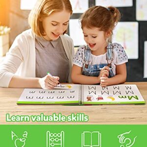 Coogam Learn to Write Workbook, Numbers Letters Practicing Book, ABC Alphabet Sight Words Handwriting Educational Montessori Toy for Home Classroom Kindergarten Preschool Kids