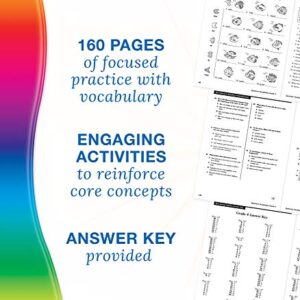 Spectrum Grade 4 Vocabulary Workbook, 4th Grade Vocabulary Covering Word Relationships, Sensory Language, Roots and Affixes, and Reading Comprehension Context Clues, Classroom or Homeschool Curriculum