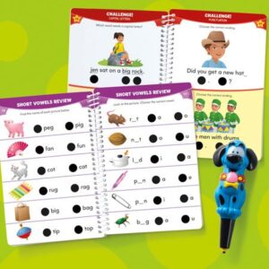 Educational Insights Hot Dots Jr. Let's Master Kindergarten Reading Set, Homeschool & Kindergarten Learn to Read Workbooks, 2 Books & Interactive Pen, 100 Reading Lessons, Ages 5+