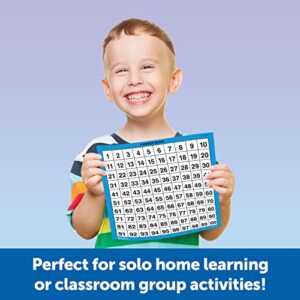 Learning Resources Laminated Hundred Boards, Dry-Erase Counting Aid, Set of 10, Ages 5+, Multicolor, Model:LER0375