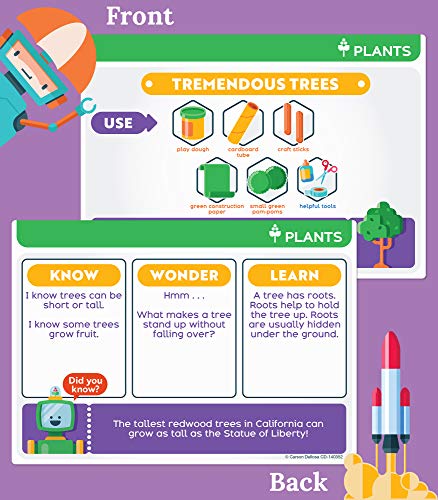 Carson Dellosa STEM Challenges, Jr. Learning Cards, 31 pc. Science Kits for Kids 4-6, STEM Kits for Kids 4+ Year Old, PreK-Grade 1 Hands-On Activity Cards for Plants, Animals, Weather and More