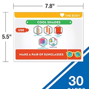 Carson Dellosa STEM Challenges, Jr. Learning Cards, 31 pc. Science Kits for Kids 4-6, STEM Kits for Kids 4+ Year Old, PreK-Grade 1 Hands-On Activity Cards for Plants, Animals, Weather and More