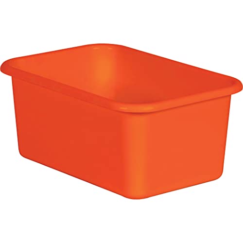 Teacher Created Resources® Orange Small Plastic Storage Bin