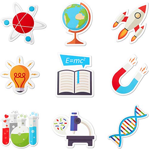 45 Pieces Science Cut-Outs Science Lab Accents Mix Versatile Science Cutouts for Party School Classroom Bulletin Board Craft Home Wall Decoration, 9 Styles