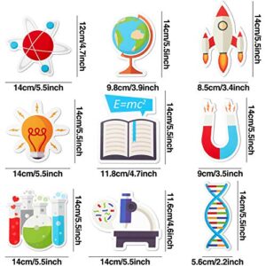 45 Pieces Science Cut-Outs Science Lab Accents Mix Versatile Science Cutouts for Party School Classroom Bulletin Board Craft Home Wall Decoration, 9 Styles