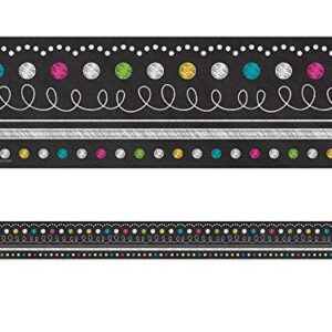 Teacher Created Resources Chalkboard Brights Straight Border Trim (5619)