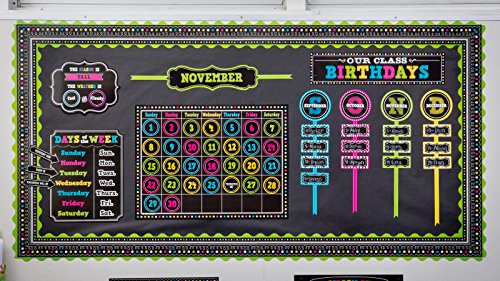 Teacher Created Resources Chalkboard Brights Straight Border Trim (5619)