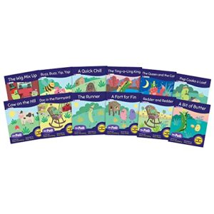 Junior Learning Decodable Readers The Pods – Phase 3 Phonics: The Science of Reading, Easy decodable Texts, Beginning Readers, with 12 Books, for Ages 5+, Grade K