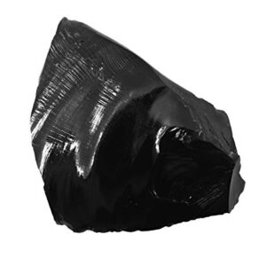 Raw Obsidian, Igneous Rock Specimen - Approx. 1"- Geologist Selected & Hand Processed - Great for Science Classrooms - Eisco Labs