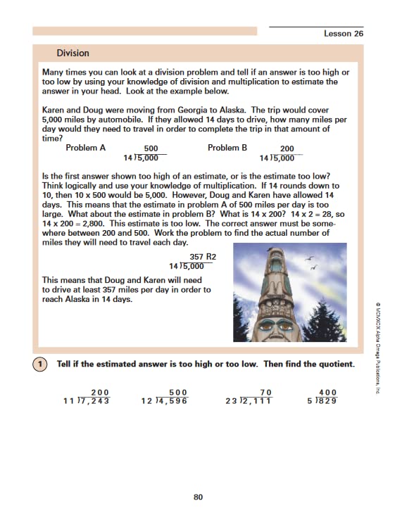 Horizons 6th Grade Math Student Book 1 (Lifepac)