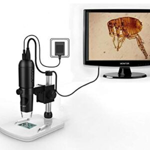 Mustcam 1080P Full HD Digital Microscope, HDMI Microscope, 10x-220x Magnification, to Any Monitor/TV with HDMI-in, Photo Capture, Micro-SD Storage, PC Supported